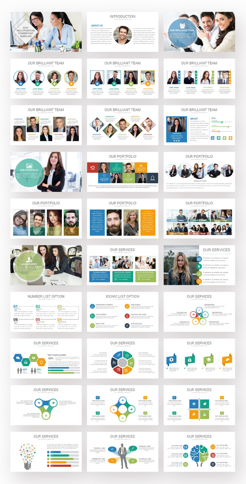 Multipurpose Presentation Powerpoint Template